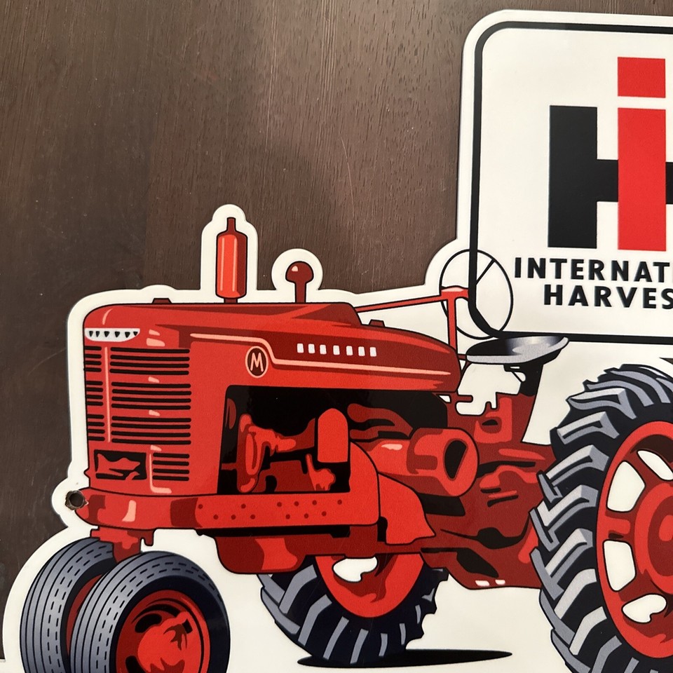 Vintage International Harvester Porcelain Enamel Farmall Tractor Sign ...
