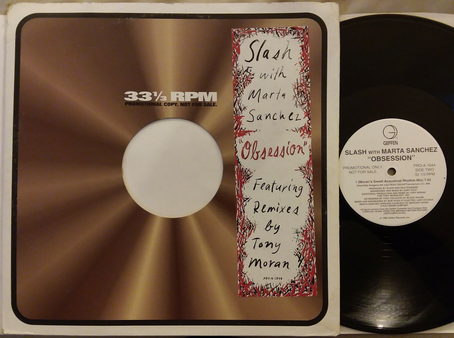 Slash with Maria Sanchez OBSESSION White Promo Label 12" Vinyl EP Rare ...