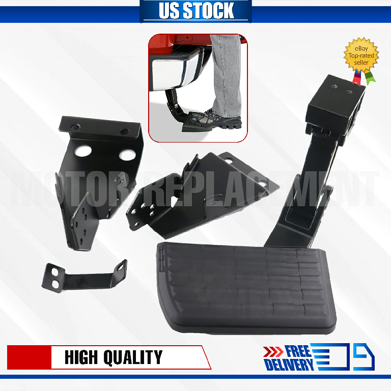 Rear Bumper Side Bed Step Retractable BedStep For 2021-2023 Ford F-150 ...