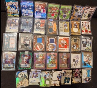 Huge Football Sports Card Hot Pack Signature Relic Auto Mem Lot NBA NFL ...