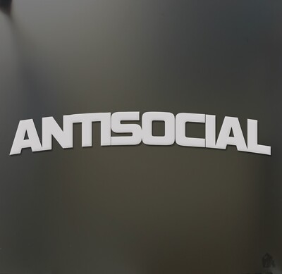 anti social antisocial sticker racing Honda JDM Funny drift car window ...