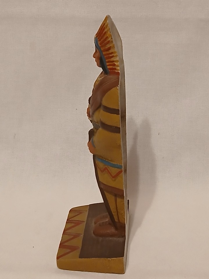 Vtg MCM 1970's The Strata Group Cast Iron Native American Indian Chief ...