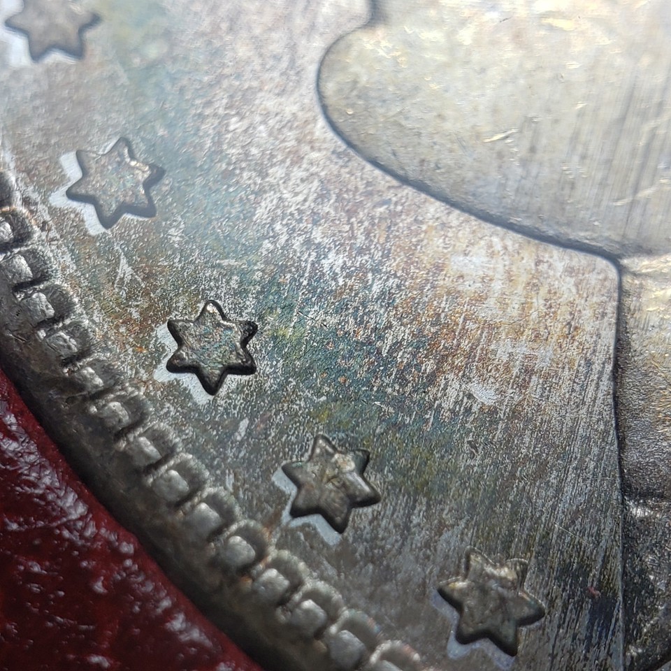 1887-S $1 Morgan Dollar Redfield Collection - PQ Rainbow Toning Key ...