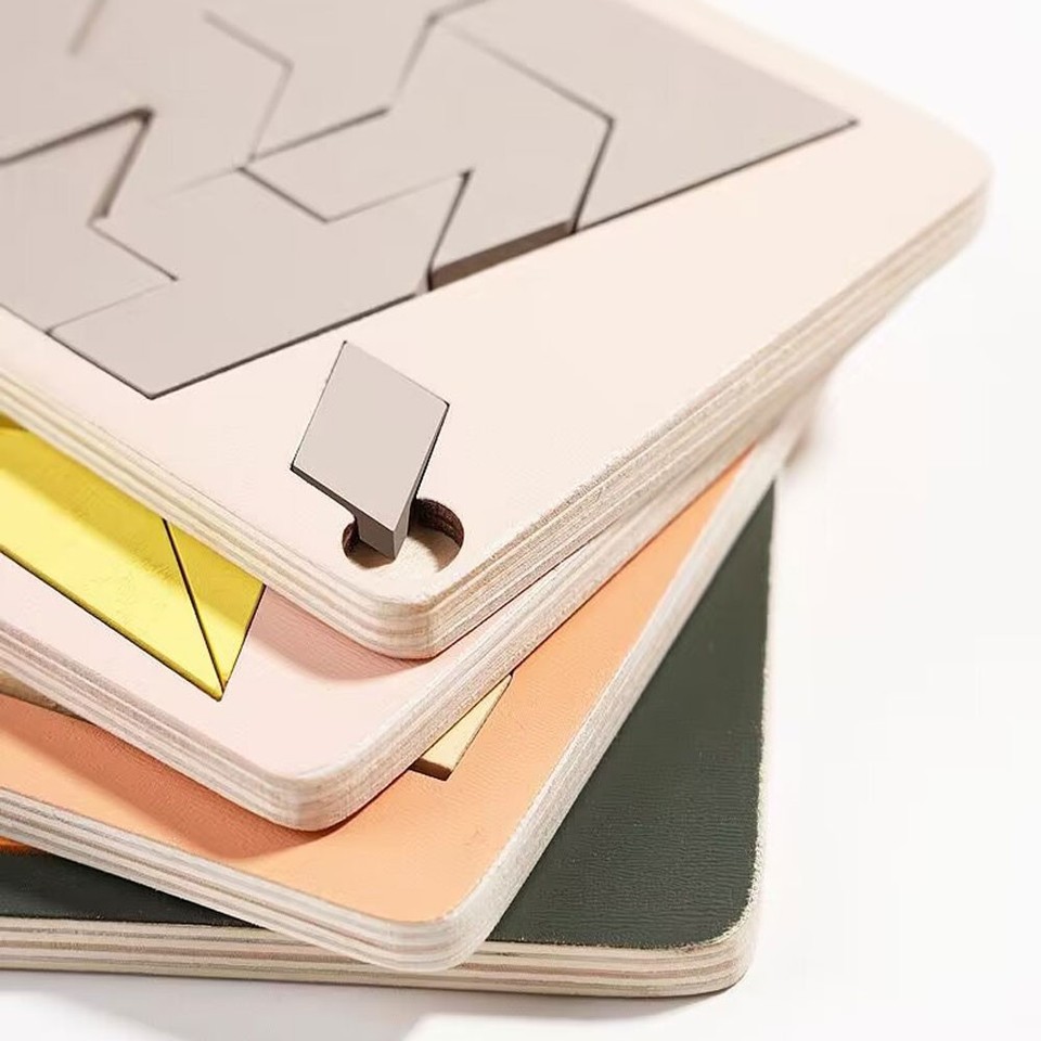 Geometric Puzzles Challenge Decompression IQ Mind Brain Teaser Jigsaw ...