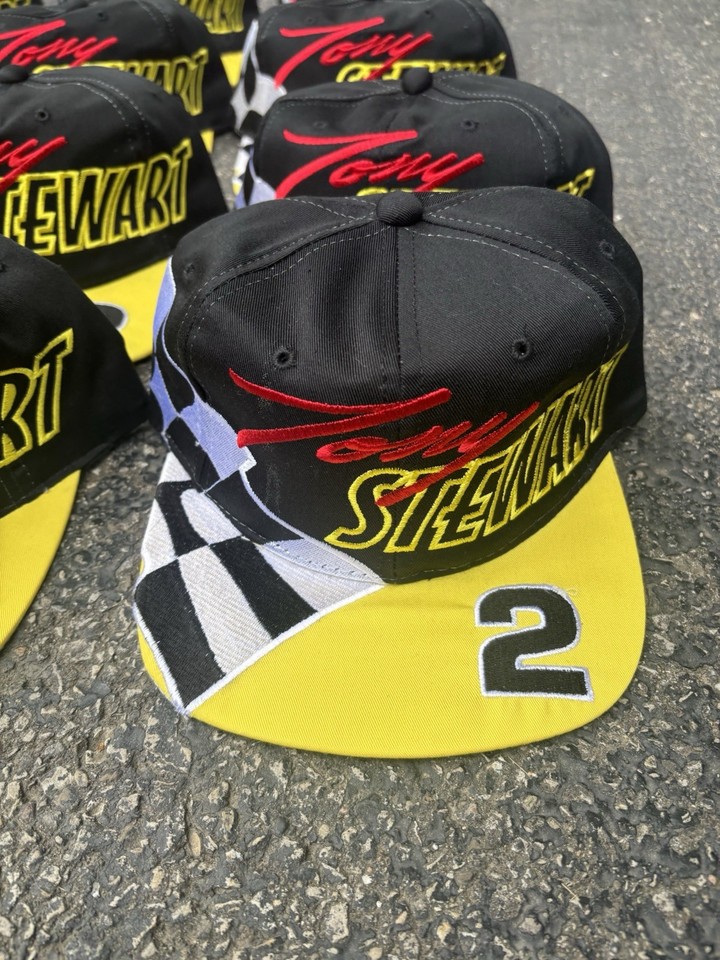 Vintage NOS LOT OF 12 NEW OLD STOCK Stewart NASCAR Racing Hat Cap ...
