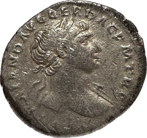 98-112 AD Emperor Trajan Ancient Roman Empire Silver Denarius Coin VF ...