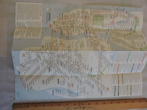 Rare 1990 13x17 Tauranac Subway Map New York City NYC WTC Traveler | eBay