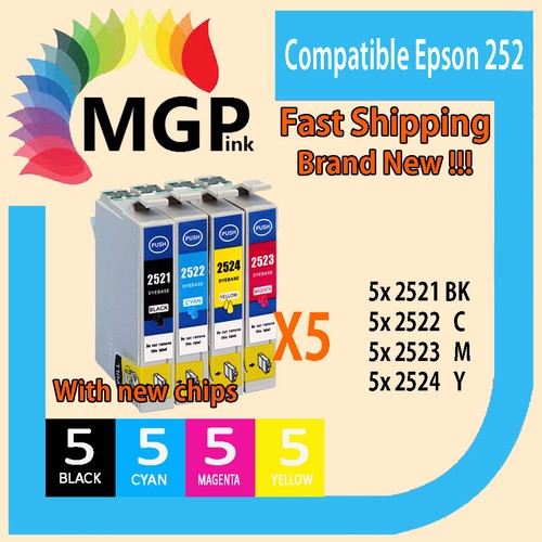 20x Generic Ink 252 for Epson Workforce WF-7610 WF-3620 WF-3640 | eBay