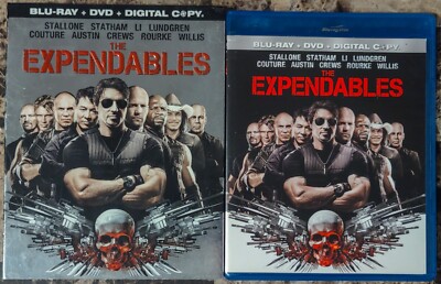 The Expendables (Blu-ray + DVD, 2010, 3-Disc Set w Embossed Slipcover ...