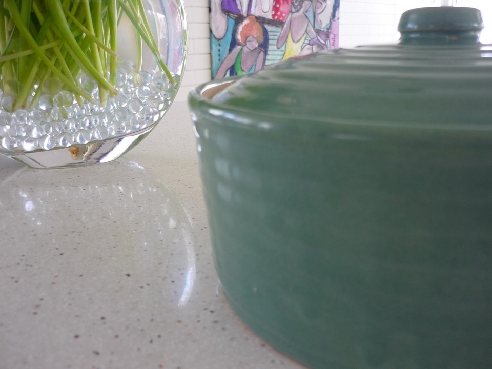 ANTIQUE RING WARE COVERED CASSEROLE POTTERY W/LID BAUER MC COY GREEN ...