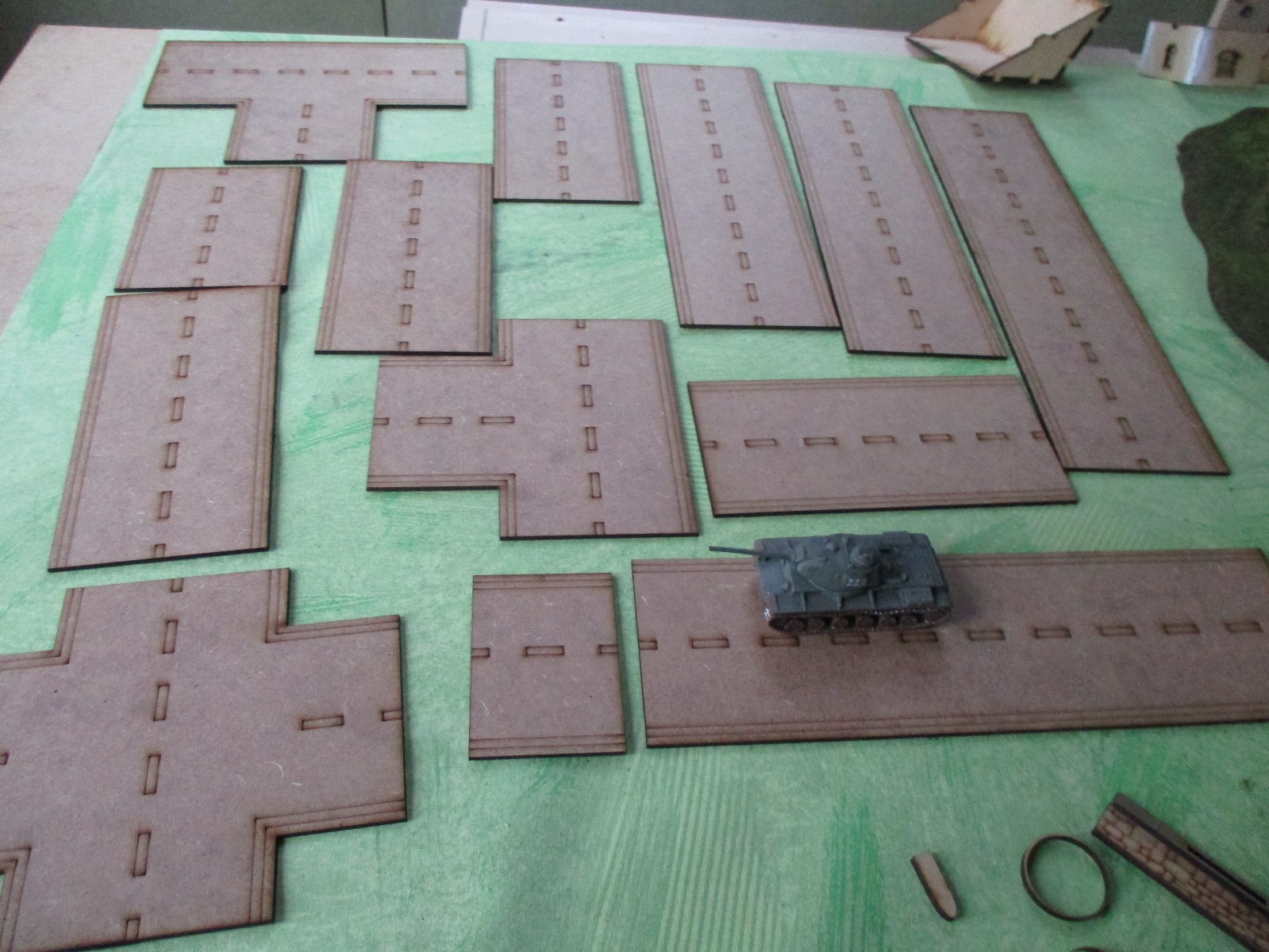 3inch 76mm wide road with lines 86 inch 2200mm long wargames 15mm or ...