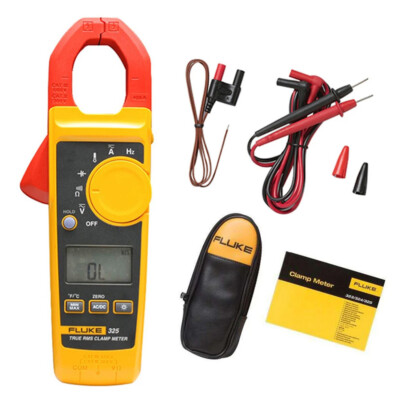 Fluke 325 Clamp Meter AC DC Voltmeter Ammeter Pliers Multitester True ...