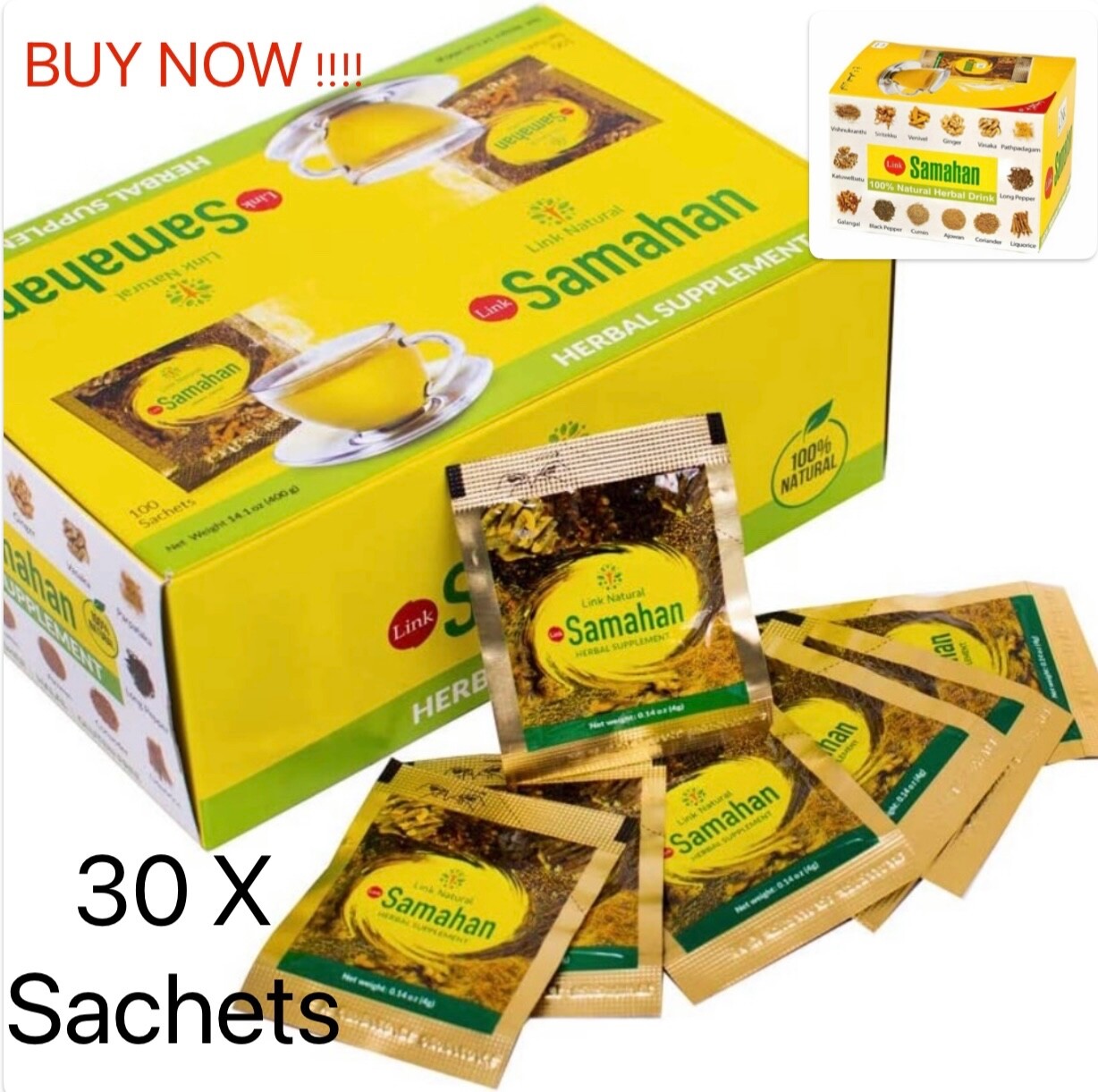 SAMAHAN whole Ayurveda Herbal Tea Natural Drink for Cough&Cold remedy ...