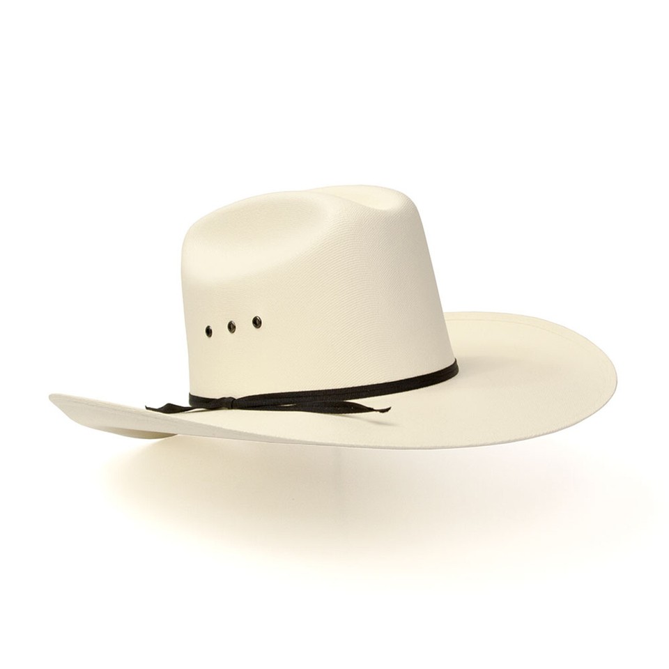 NEW! Western Low Crown Straw Cowboy Hat Adult (6 5/8 - 7 7/8) White | eBay