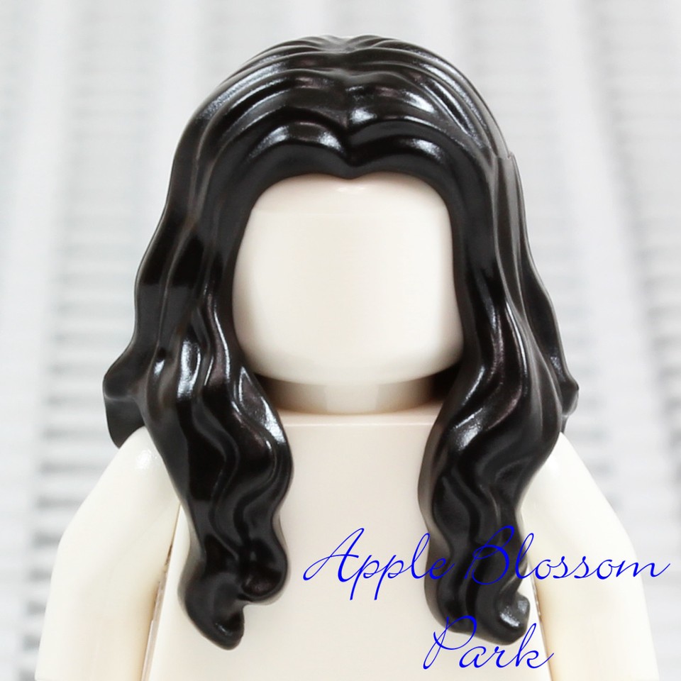 NEW Lego Girl Minifig Long BLACK HAIR - Pirate Female Wavy Minifigure ...