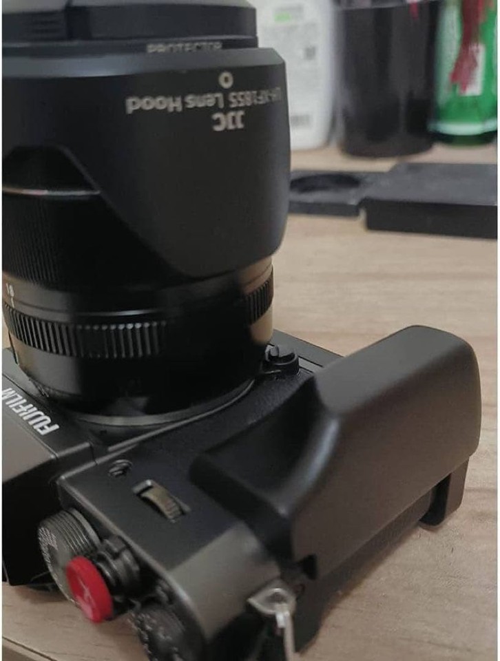 Ebony metal grip for FUJIFILM XT30 II, bottom opening, battery ...