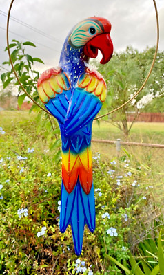Lg Talavera Macaw Parrot Bird Animal Ceramic Mexican Pottery Hanging ...