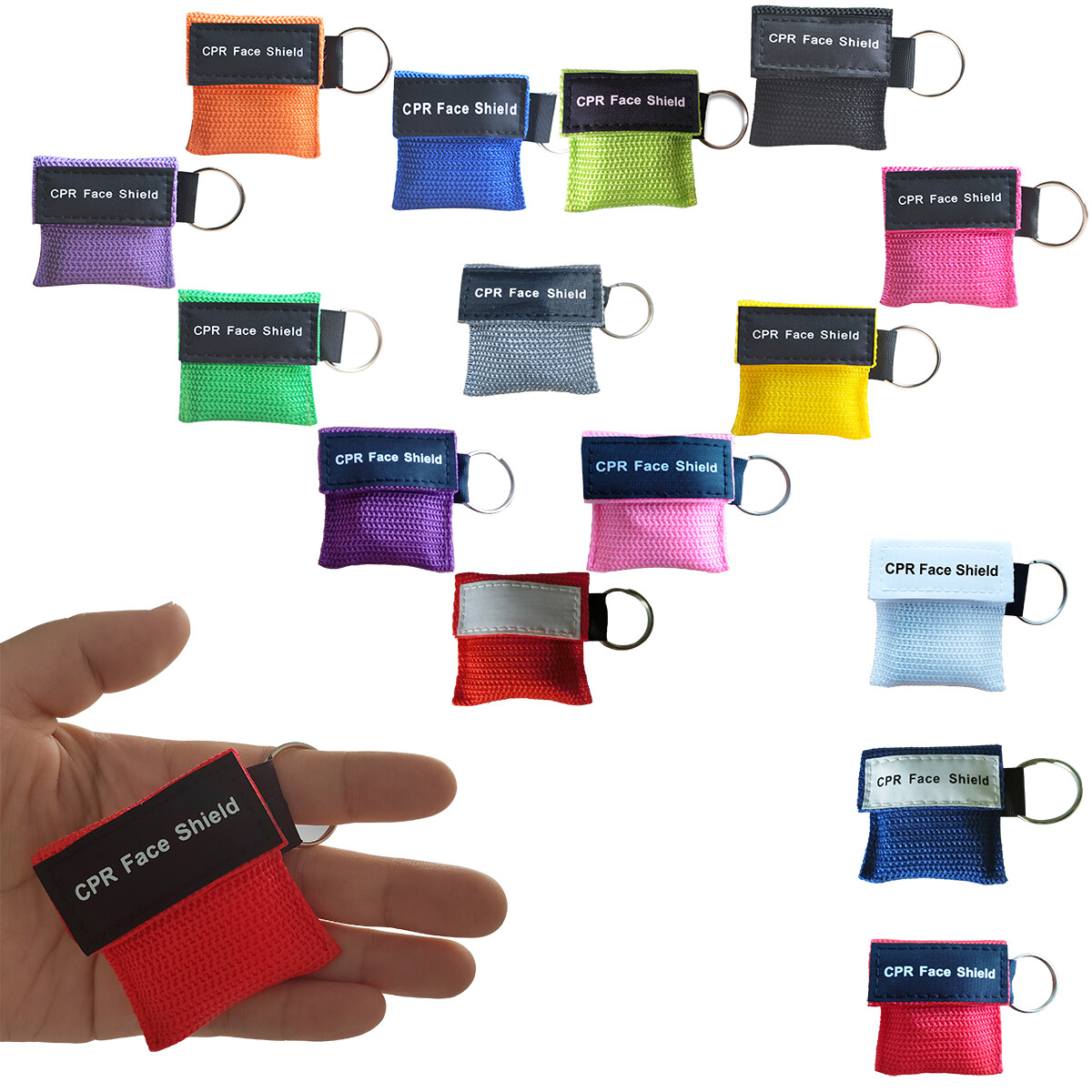 Cpr Mouth Barrier IFory 50 Packs CPR Pocket Mask Keychain With One Way ...