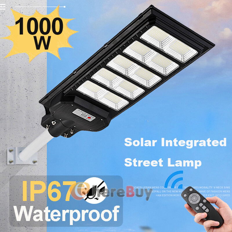 Solar Wall Lights Pathway Motion Sensor 1600W LED Bulb Outdoor Lamps ...