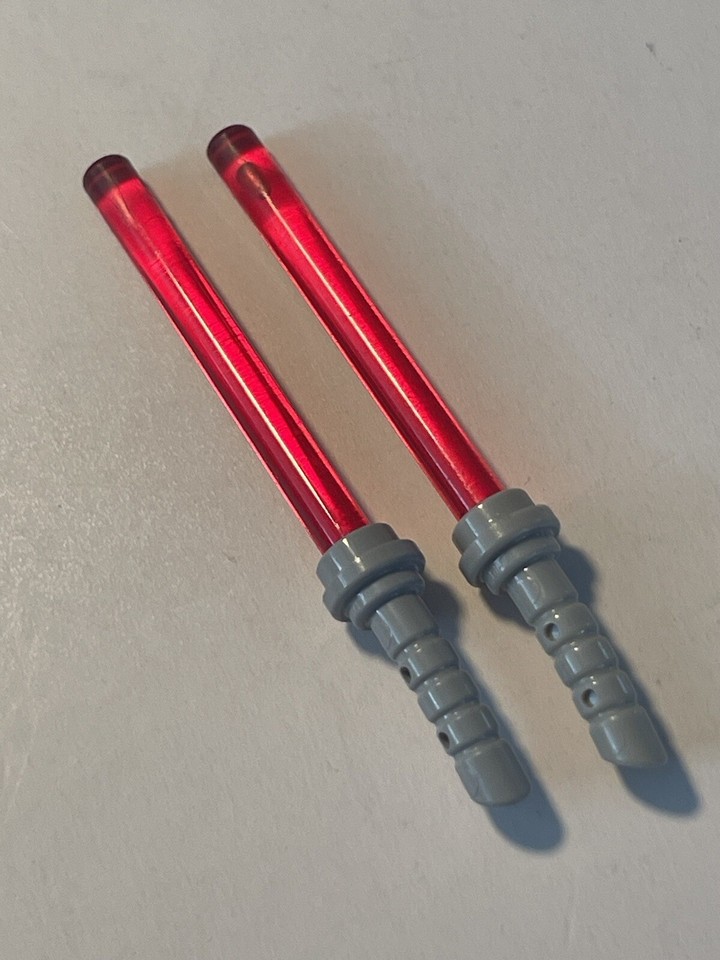 Lego Star Wars Curved Hilt Light Saber Lot Minifigure Weapons Red | eBay