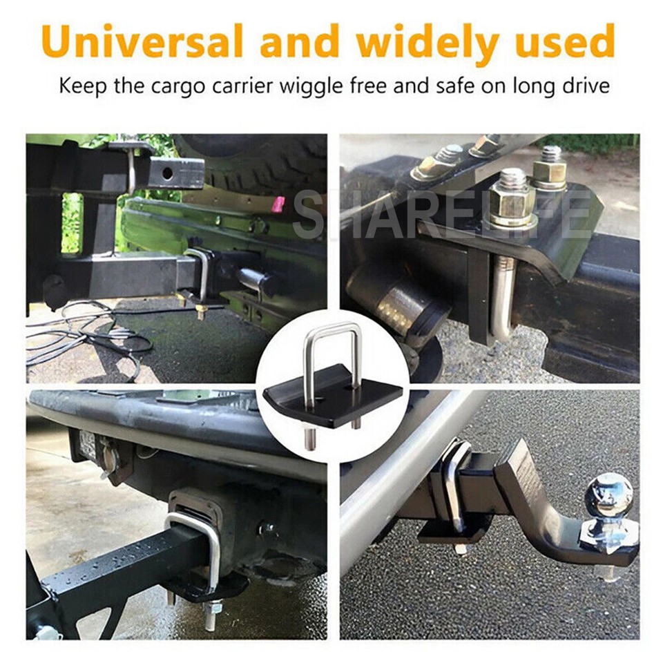 Anti-Rattle Stabilizer Hitch Tightener Bracket Tongue Tow Bar Caravan ...