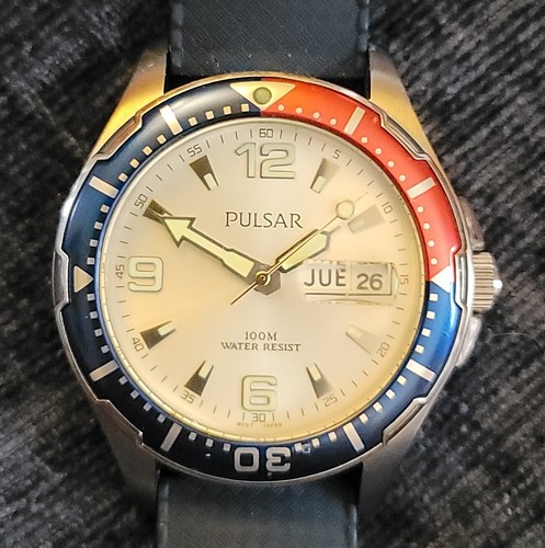 Pulsar Seiko Divers Pepsi Bezel 40mm Watch VX43 X042 | eBay Australia