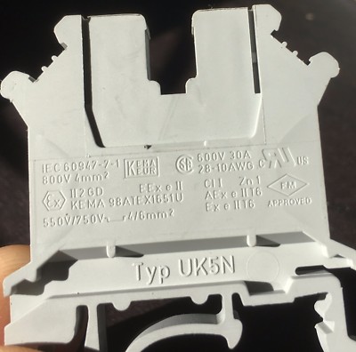 Phoenix Contact Type-UK5N-Terminal 800 V 4mm2 | eBay