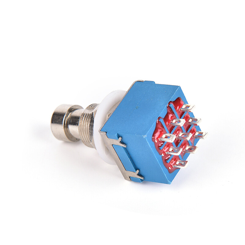 1pc 9-pin 3PDT Guitar Effects Pedal Box Stomp Foot Metal Switch True ...