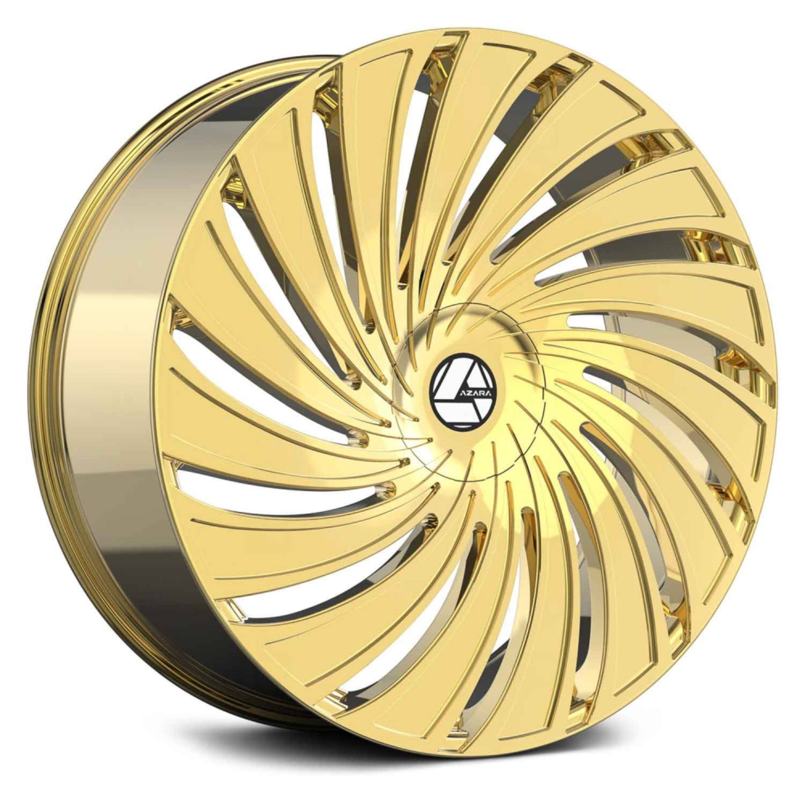 Azara AZA-533 24x9 6x135/6x139.7 +25et 87.1 Gold Wheel | eBay