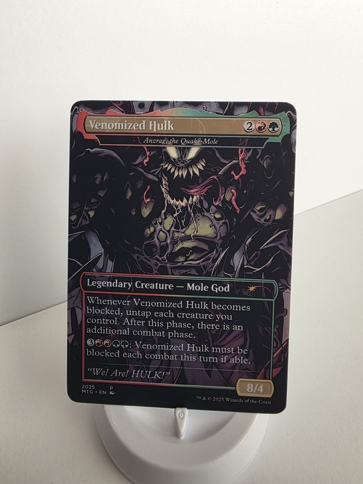 Mtg Magic Venom Hulk Marvel Borderless Playtest Card Commander EDH NM ...