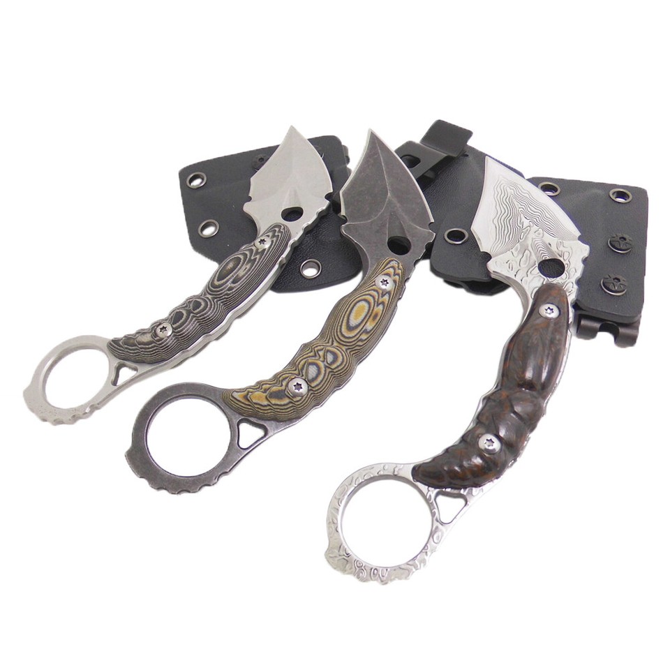 Masalong kni164 Giant Bee Double Edge Karambit Knife Fixed Blad Claw knife | eBay