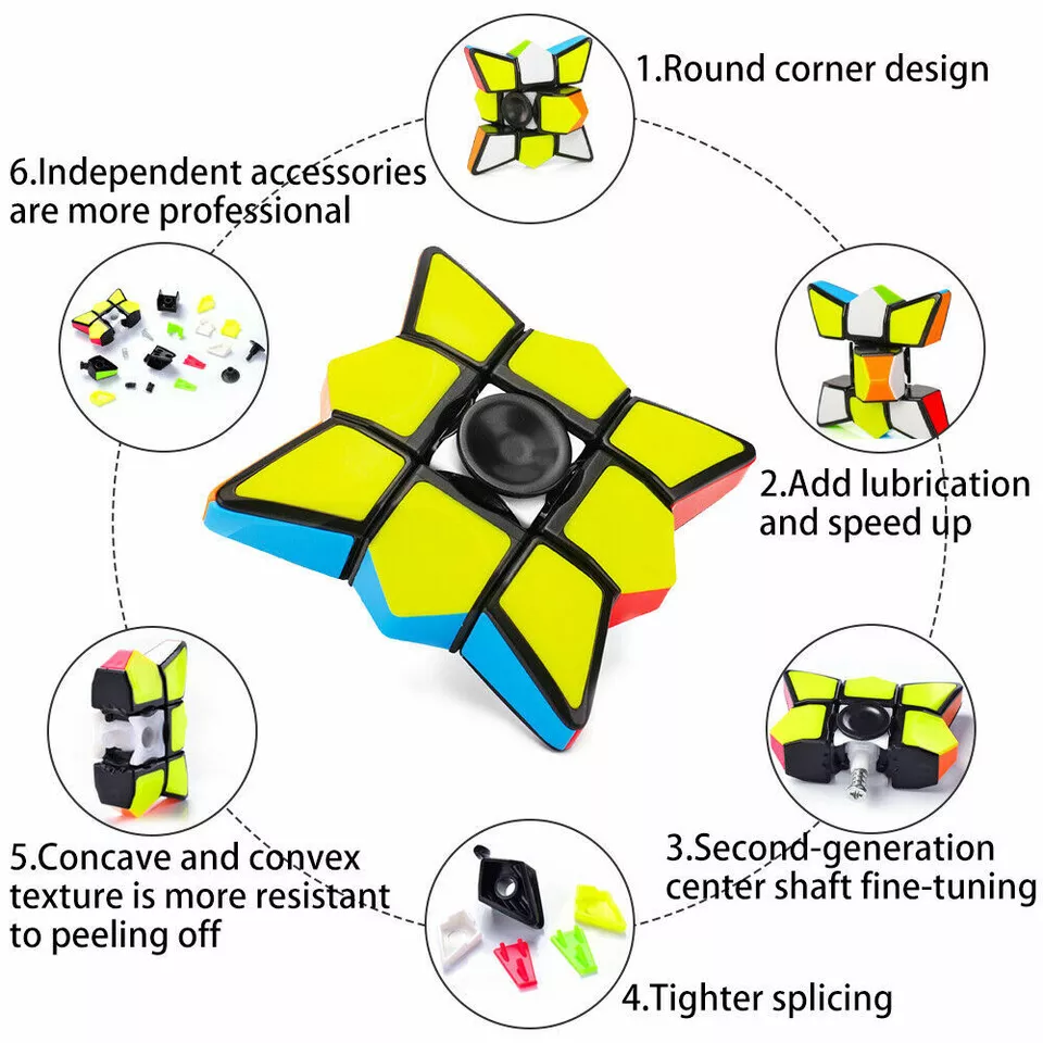 Fidget Cube Spinner Toy Children Desk Adults Stress Relief Cubes ADHD ...