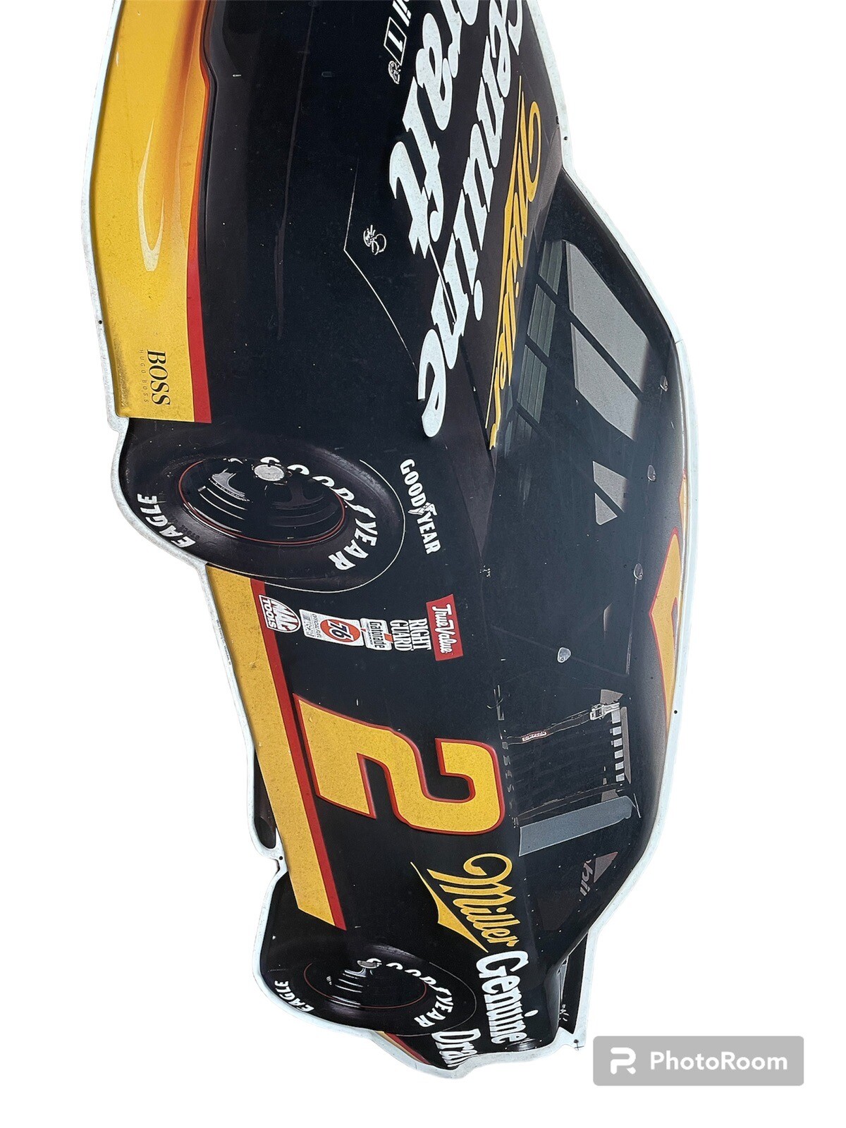 Vintage 1990's Miller Genuine Draft Rusty Wallace Car #2 Tin Metal ...