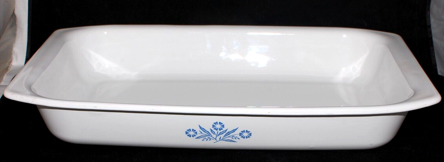 Vintage Corning Ware Blue Cornflower P-76-B Open Roaster Lasagna Baking ...