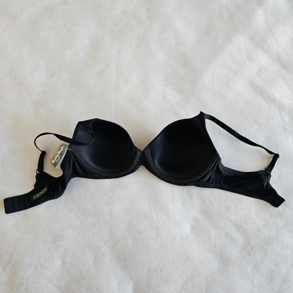 Dominique Size 38B Black Underwire Lined Microfiber Shaping T-Shirt Bra ...