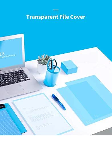 12 Pack L-Type Plastic Document Folders A4 Clear Jacket Sleeves Blue | eBay