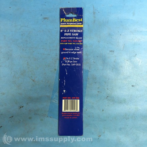Plumbest S49-006 Blade for EZ Stroke Saw, 8" FNOB | eBay
