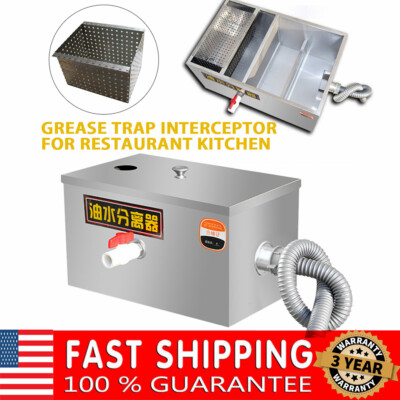 Commercial Grease Interceptor Grease Trap Stainless Under Sink Grease ...