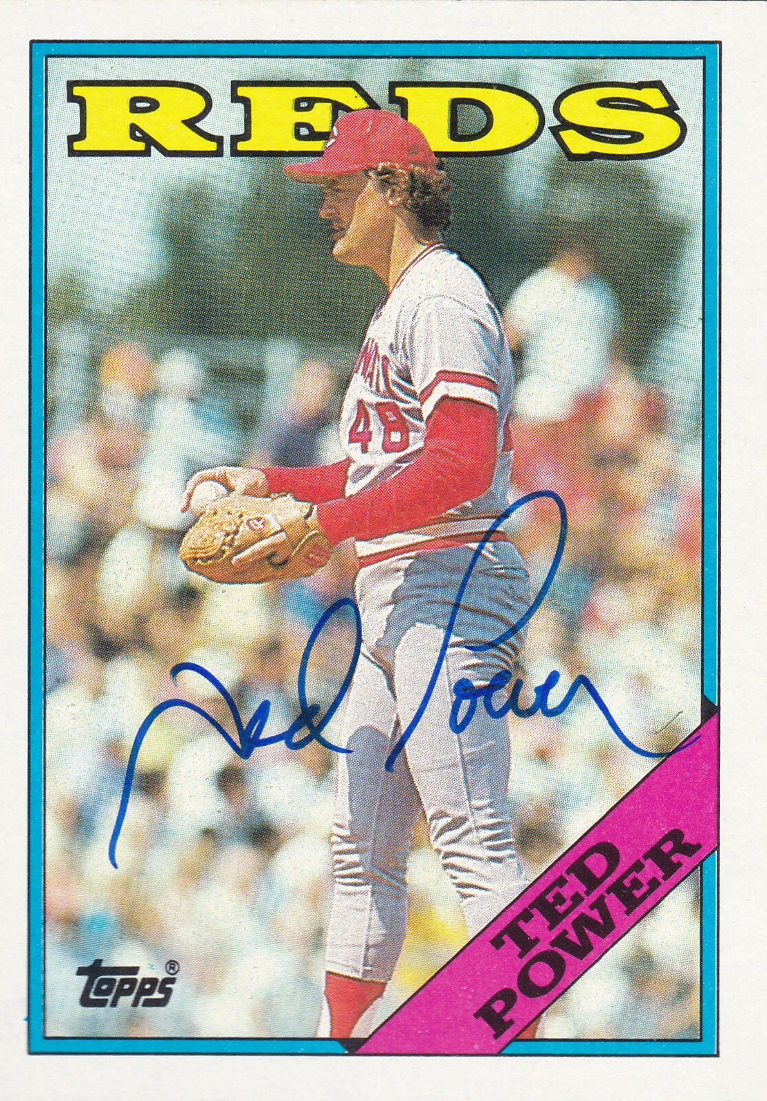 TED POWER CINCINNATI REDS SIGNED CARD PIRATES DODGERS CARDINALS INDIANS ...