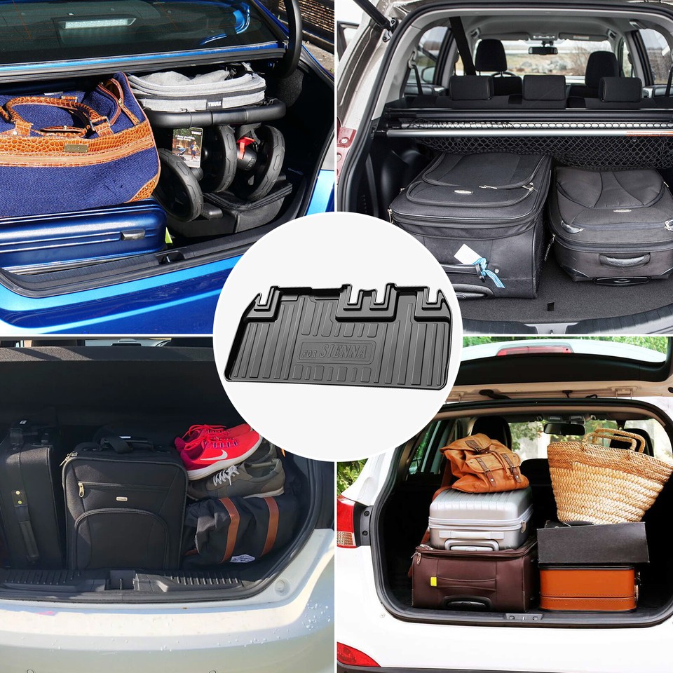 For 2011-2020 Toyota SIENNA Cargo Liner Heavy Duty Rear Trunk Cover TPE ...