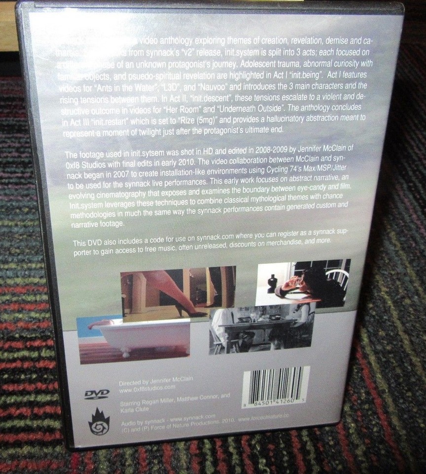 SYNNACK INIT. SYSTEM DVD, VIDEO ANTHOLOGY EXPLORE CREATION, REVELATION ...