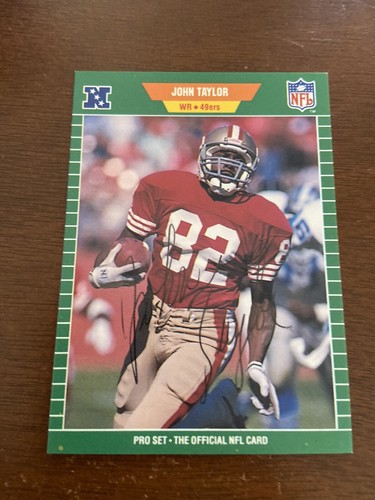 1989 Pro Set JOHN TAYLOR Autographed San Francisco 49ers Autograph #384 ...