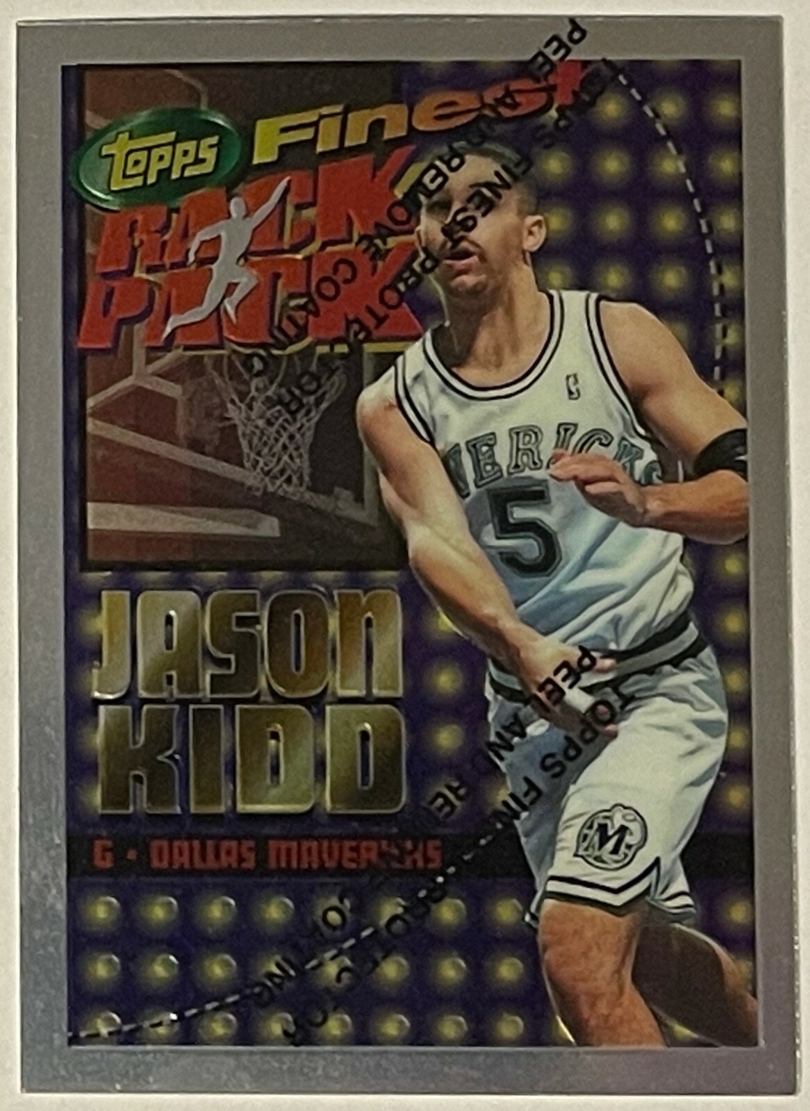 Jason Kidd 1994-95 Topps Finest Holochrome Rack Pack Rookie Card #RP7 w ...