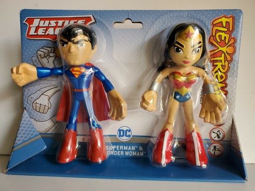 Flextreme! DC Justice League Wonder Woman and Superman Bendable 7 ...