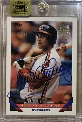 2016 Topps Archives Signature Sandy Alomar Jr Auto /41 Indians ‘95 AL ...