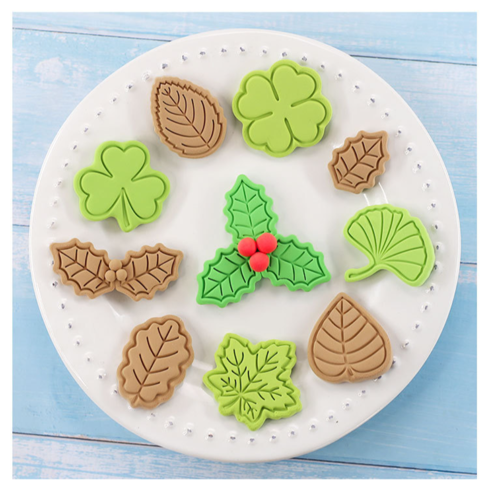 8Pcs/Set 3D Leaf Shape Cookie Cutters For Kitchen Baking Pastry ...