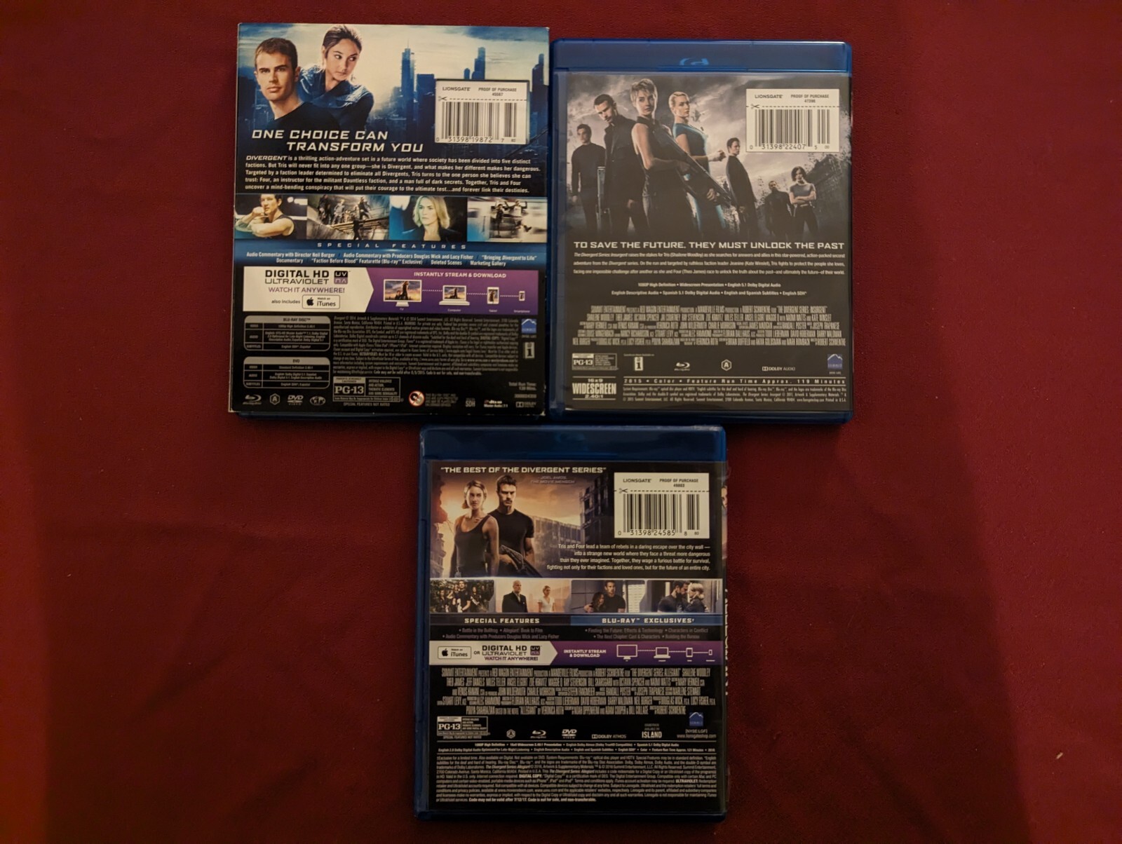 Divergent Complete Movie Series Collection | eBay