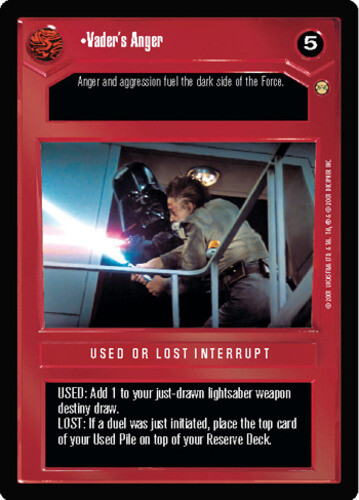 SWCCG: Vader's Anger [Ungraded] Tatooine Star Wars CCG Decipher | eBay