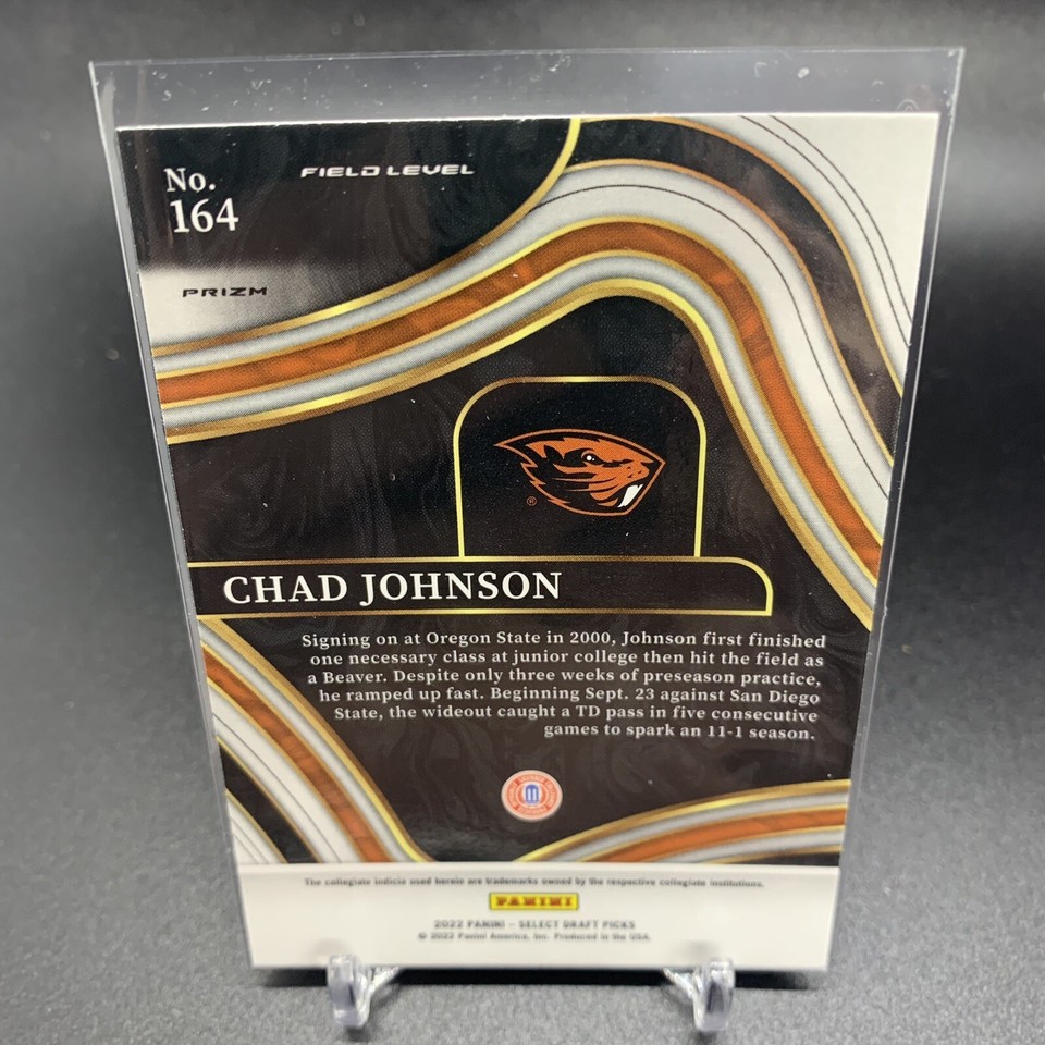 2022 Select Draft Picks #164 Chad Johnson Red Lazer Prizm Field Level ...