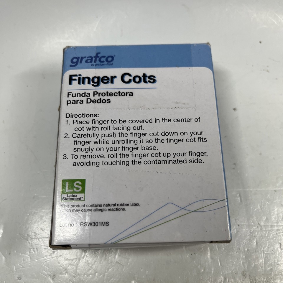 GRAFCO LATEX MEDIUM FINGER COTS 144 PER BOX NATURAL WHITE LATEX | eBay